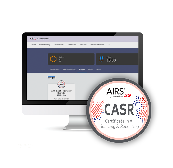 Certificate in AI for Modern Sourcing and Recruiting (CASR) – AIRS Training